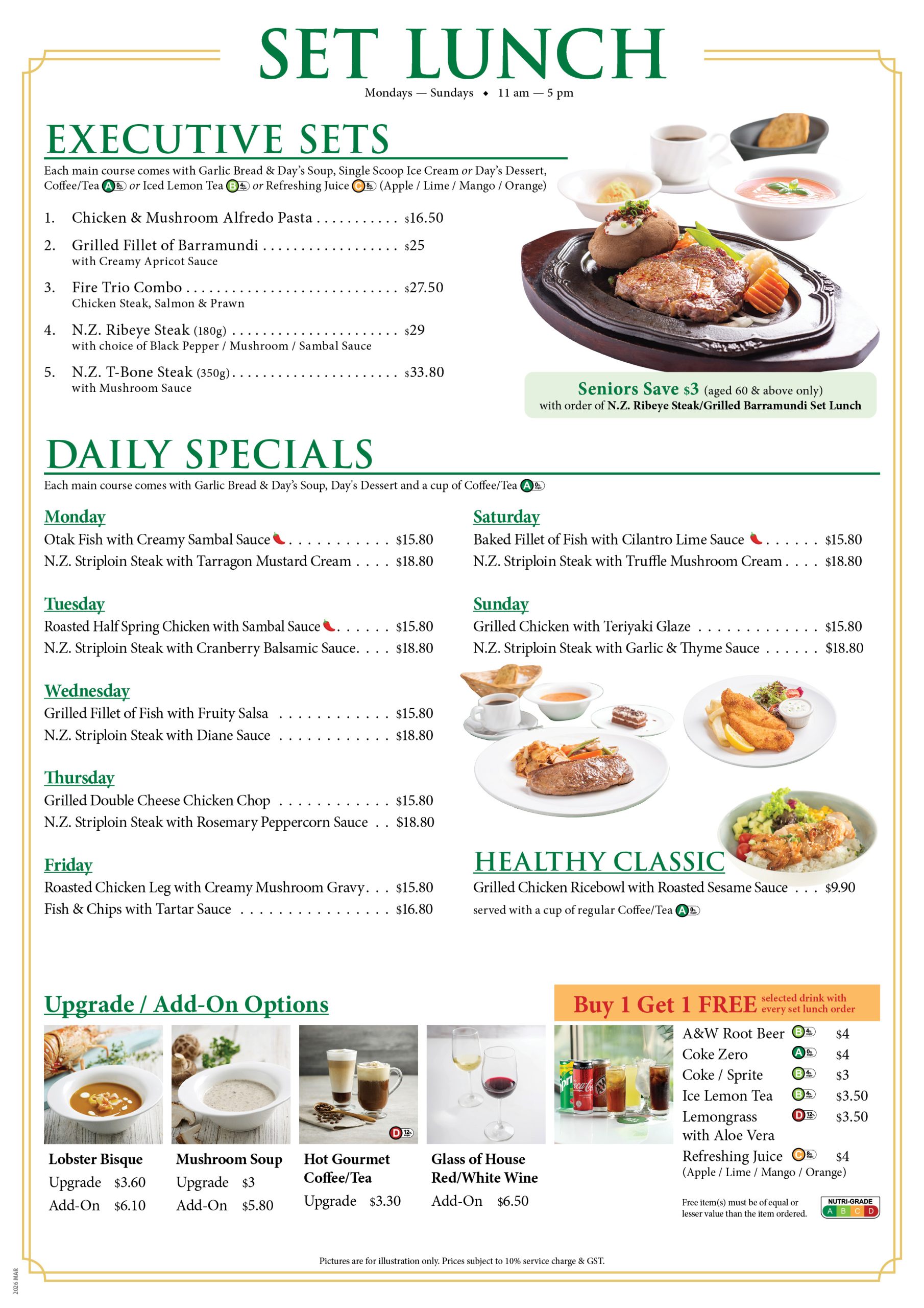 Daily Set Lunch – Jack's Place